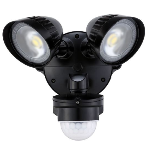 HOUSEWATCH 20W Twin LED 2x Spotlights With Sensor - Black – CIPS ...